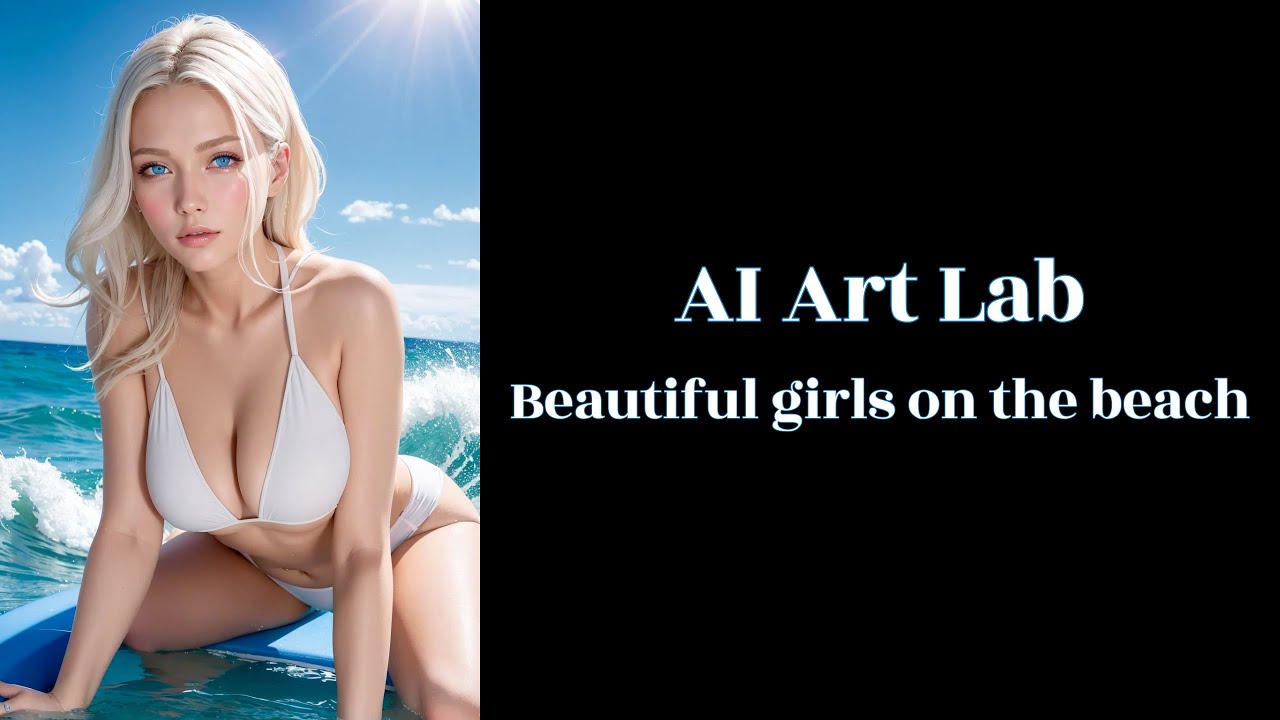Beautiful girls on the beach | Swimsuit Lookbook | AI Art Lab