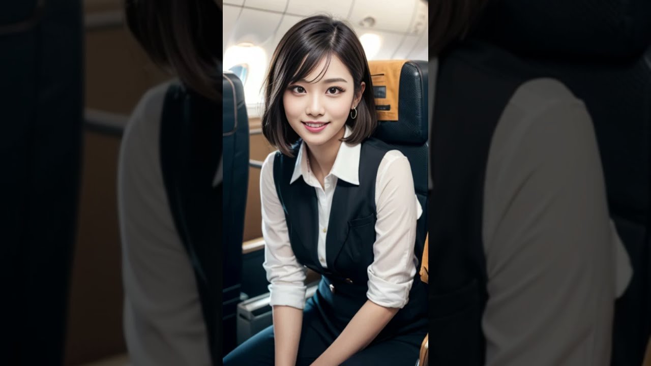 【AIグラビア】AI ART LOOKBOOK - flight attendant 【AI写真集】